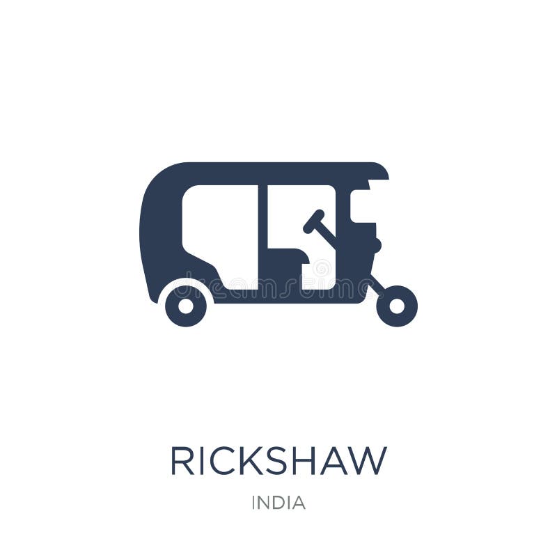 Rickshaw Icon. Trendy Flat Vector Rickshaw Icon on White Background ...