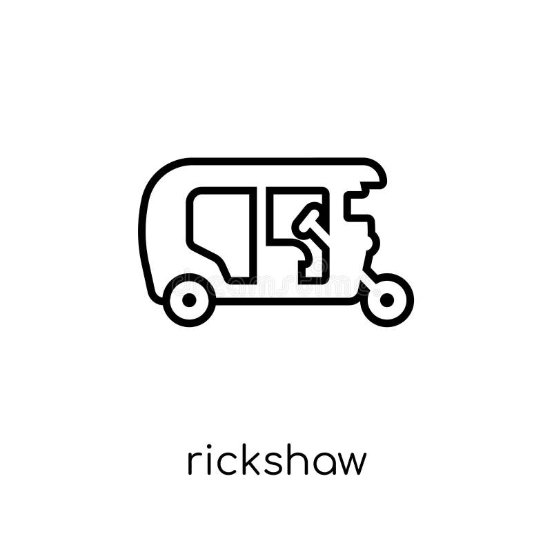 Rickshaw Icon. Trendy Flat Vector Rickshaw Icon on White Background ...