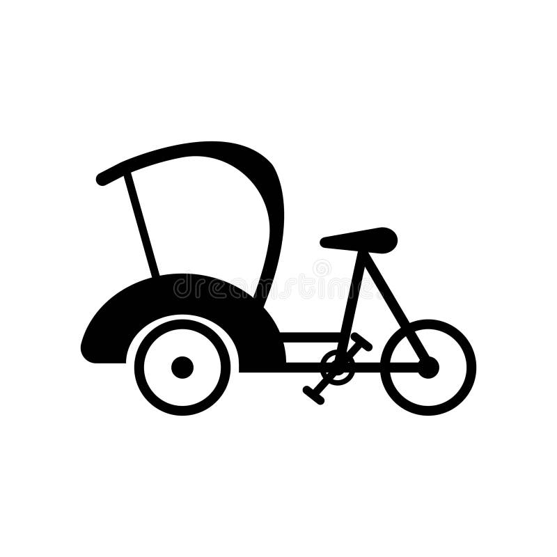 Rickshaw icon stock vector. Illustration of tourism - 282880232
