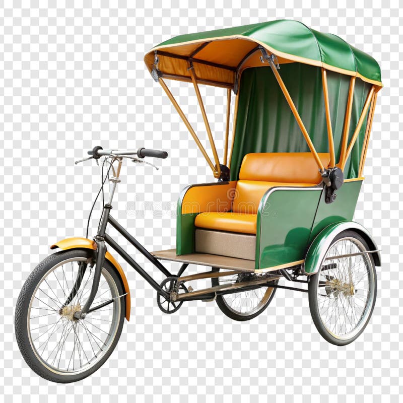 Rickshaw Isolated on Transparent Background Stock Illustration ...