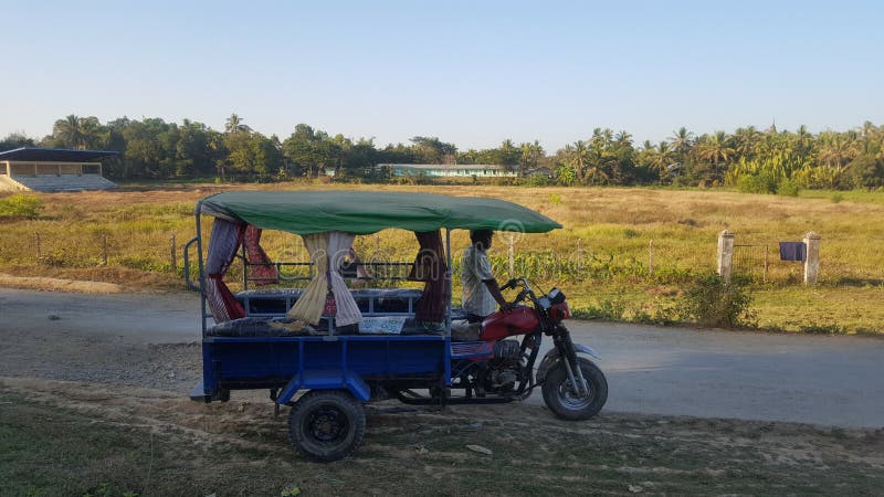 Rickshaw in Myanmar editorial photo. Image of burma - 109512331