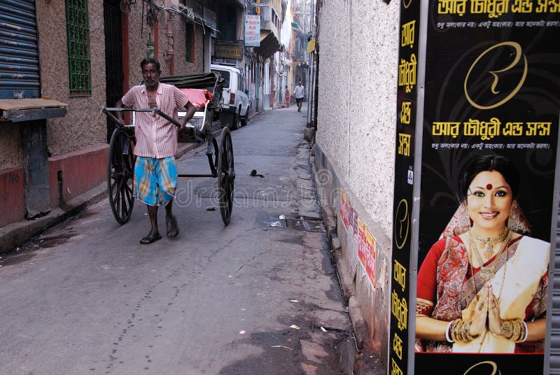 Rickshaw Pullers in Kolkata Editorial Photography - Image of economy ...