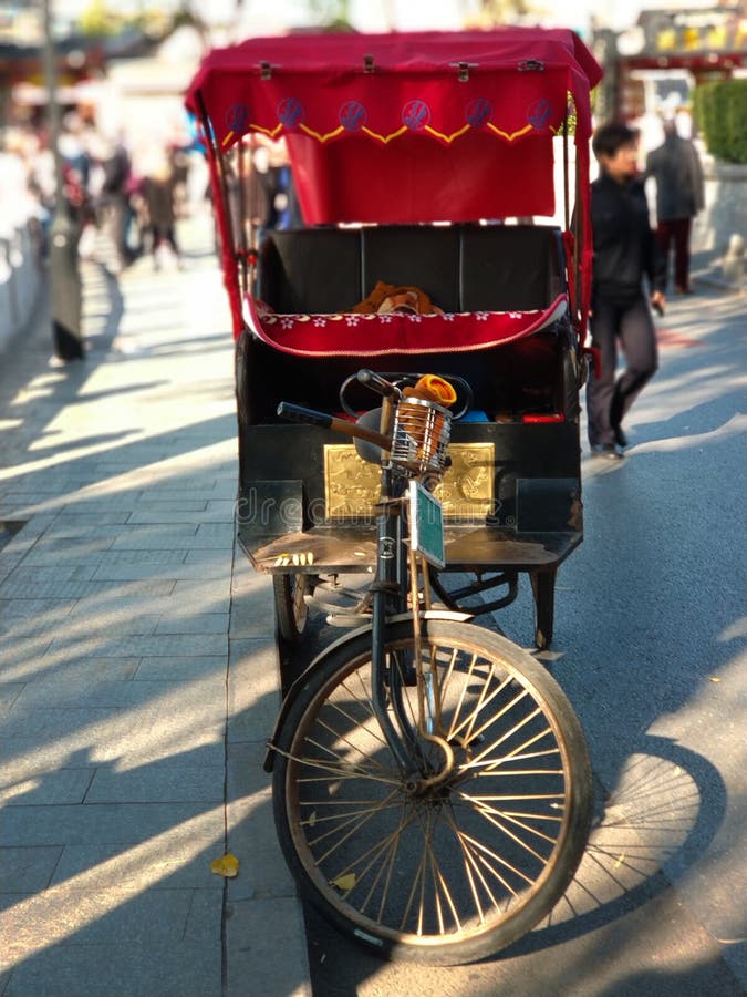 Rickshaw stock image. Image of shichahai, hutong, pray - 168219845