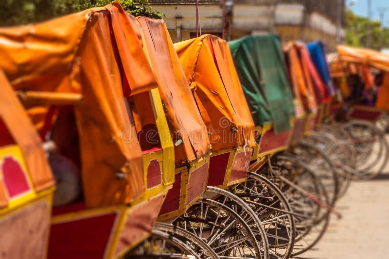 Rickshaws stock image. Image of landmark, africa, emblematic - 154681285