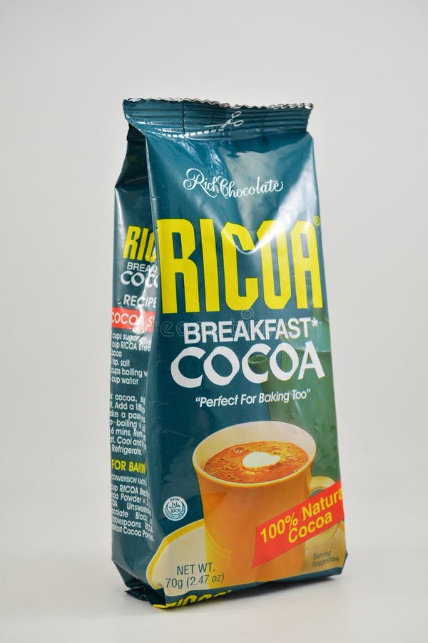 Ricoa Breakfast Cocoa Powder in Manila, Philippines Editorial ...