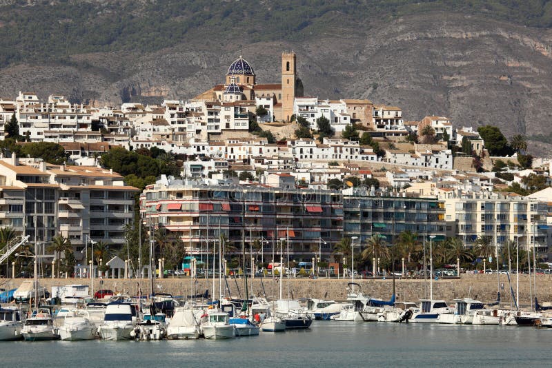 Vecchia Città Di Altea, Spagna Fotografia Stock - Immagine di spagnolo ...
