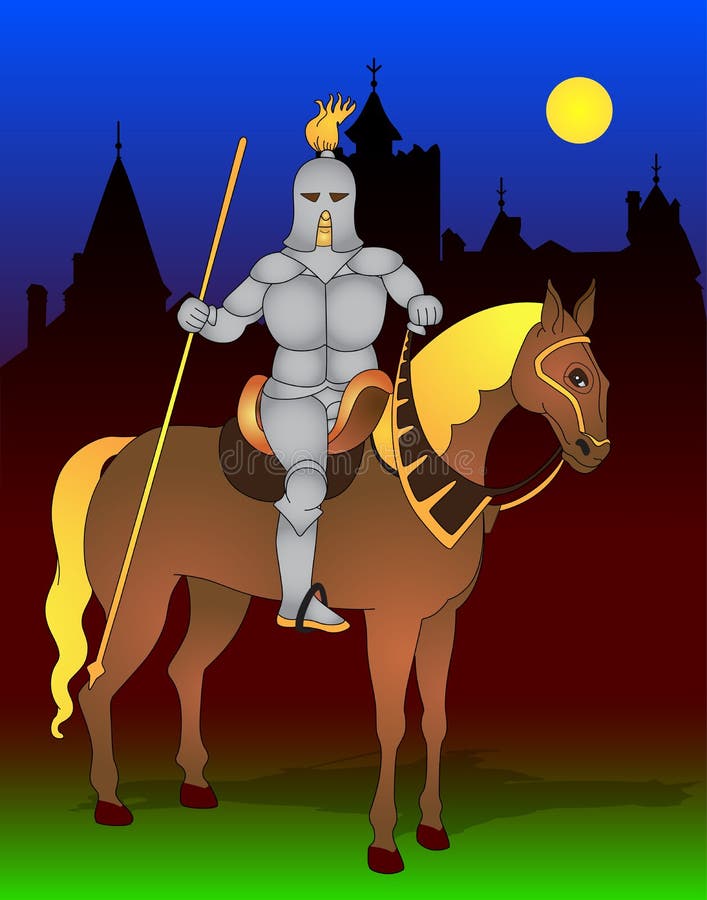Riddare vektor illustrationer. Illustration av medel - 25891655