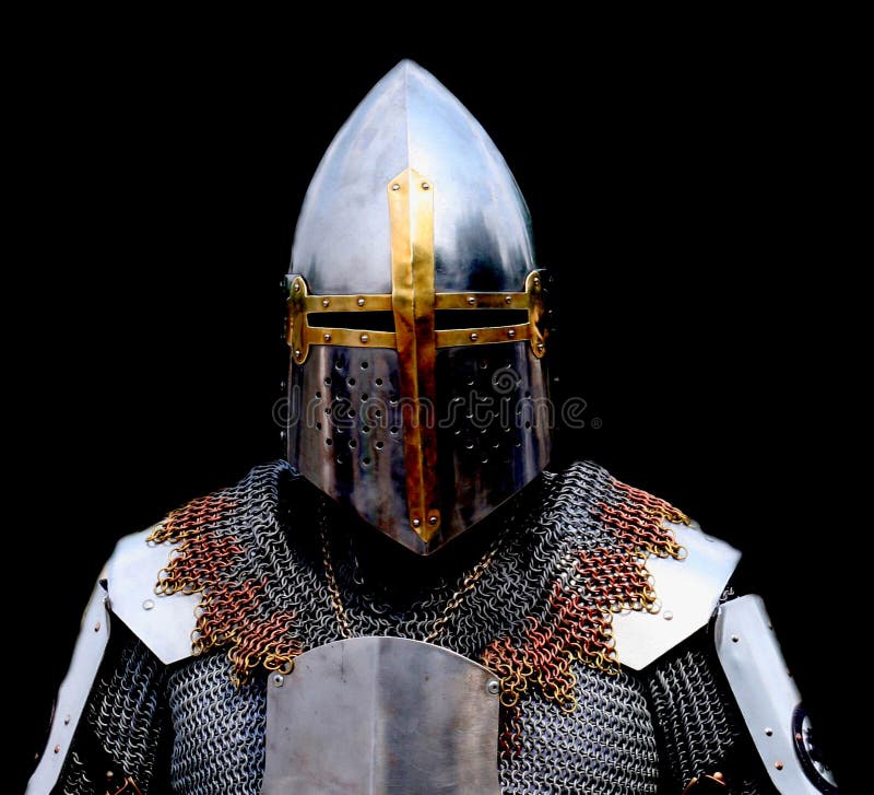 Vapen För En Medeltida Riddare Med Sköld Och Svärd Arkivfoto - Bild av ...