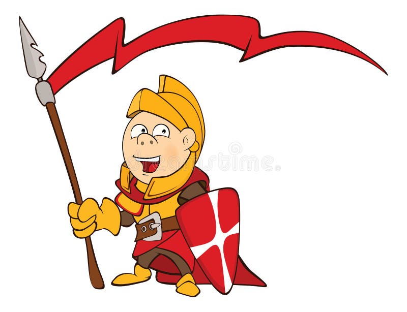 Riddaretecknad filmtecken vektor illustrationer. Illustration av ...