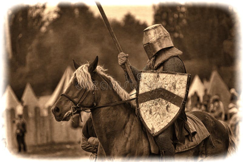 Ridder Met Lans Op Horseback Redactionele Stock Afbeelding - Image of ...