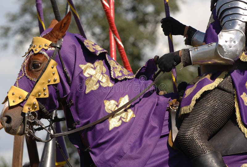 Ridder op paard #1 stock foto. Image of toonbeeld, toernooien - 1081694