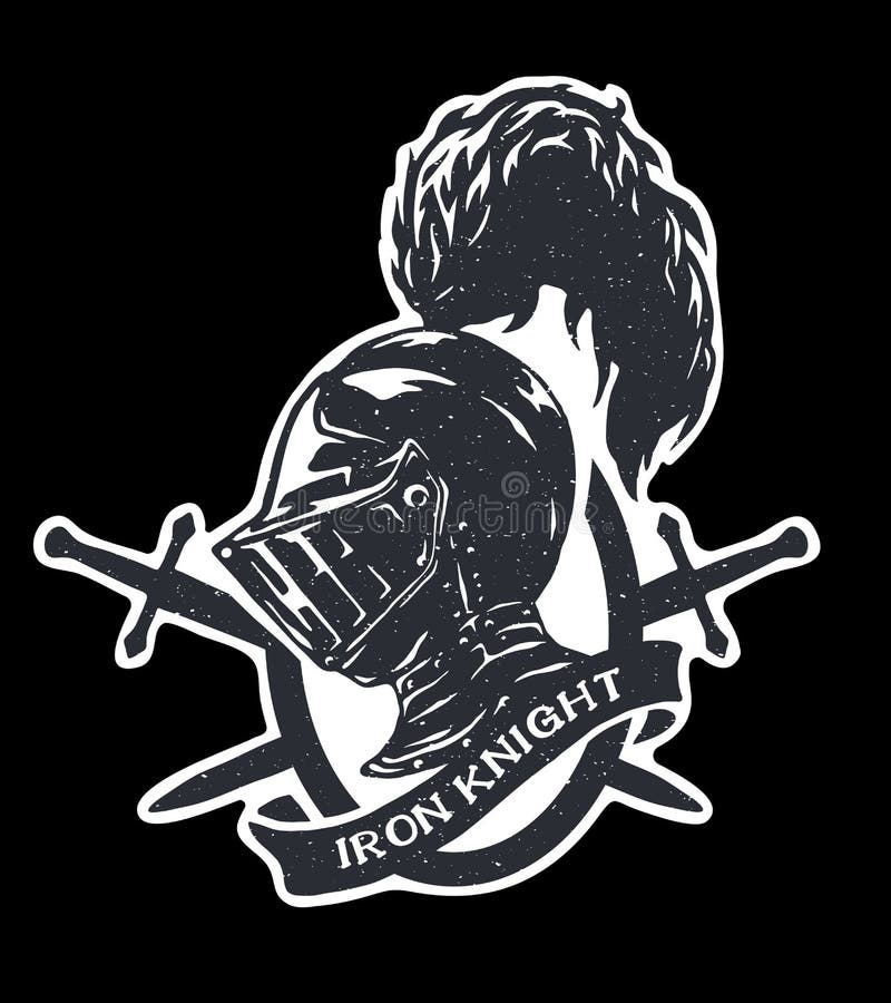 Ridderhelm Op Een Achtergrond Van Zwaarden Vector Illustratie ...