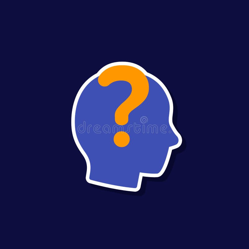 Riddle or Secret Vector Icon on Dark Stock Vector - Illustration of ...