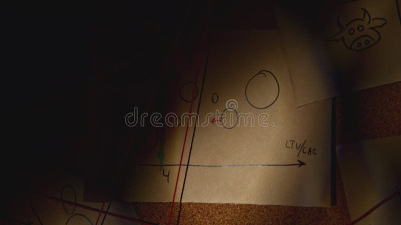 Riddles with Notes. Stock Footage. Mystical Puzzles on Notes with Red ...
