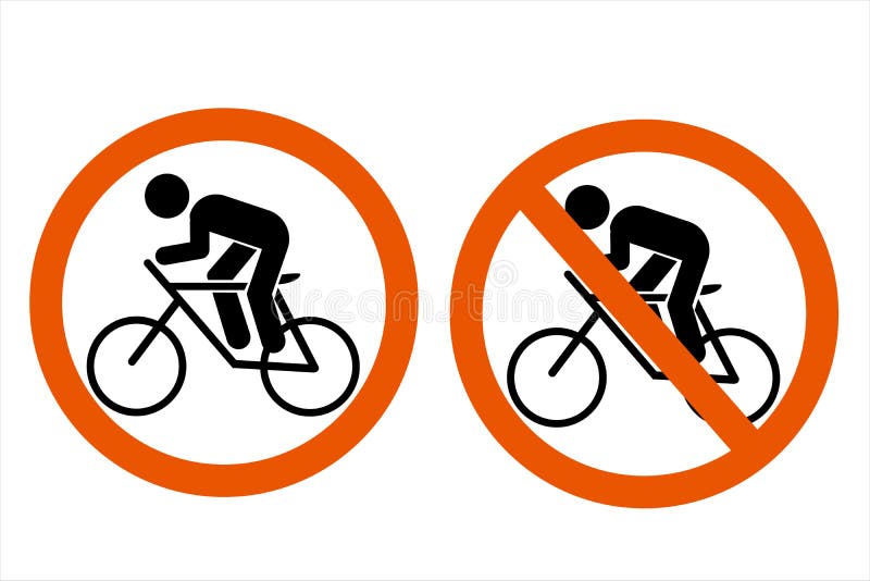 Bike Riding Not Allowed Sign Stock Illustrations – 15 Bike Riding Not ...