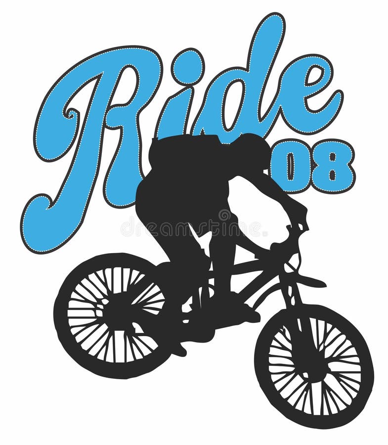 Ride Cycling T Shirt Print Vector Art Stock Vector - Illustration of ...