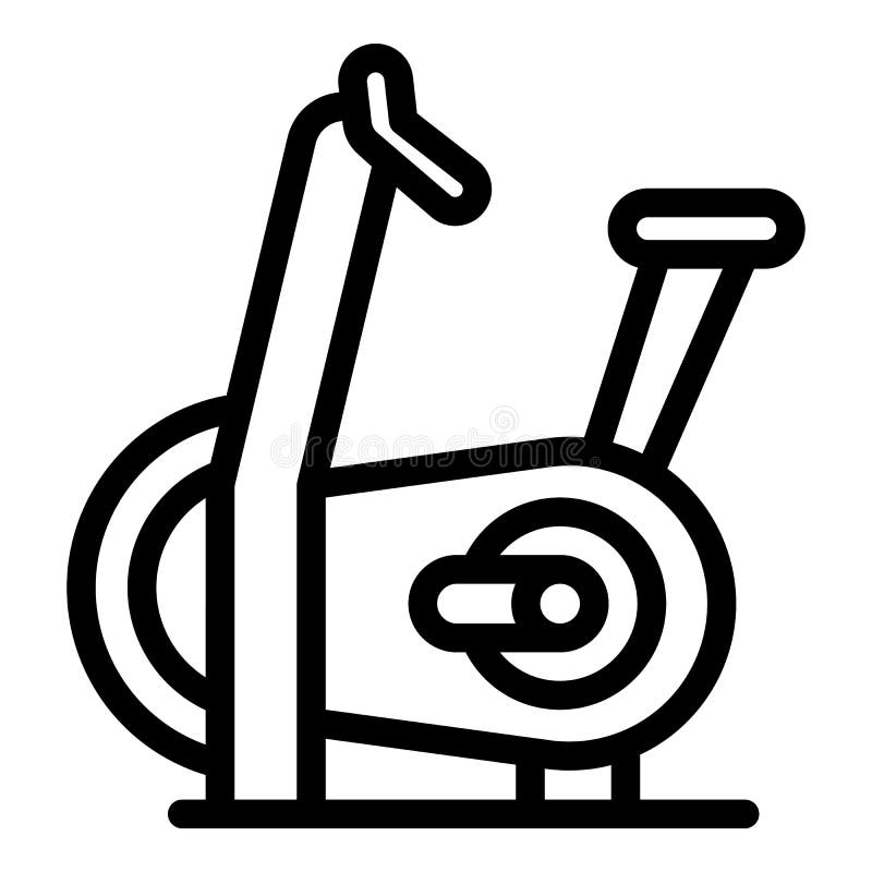 Ride Exercise Bike Icon, Outline Style Stock Vector - Illustration of ...