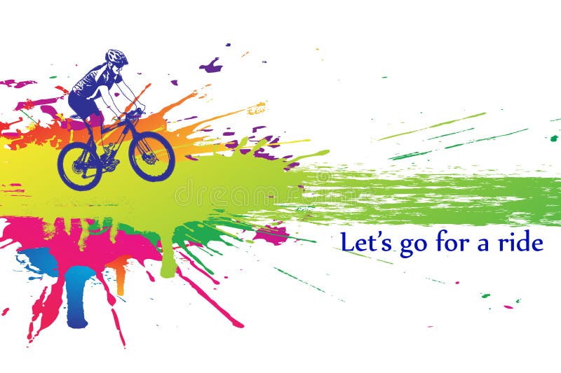 Let's Go Ride Bike Illustration Stock Illustrations – 13 Let's Go Ride ...
