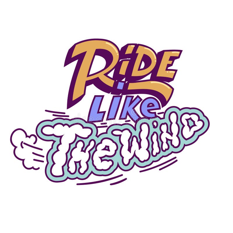 Ride like the wind stock vector. Illustration of logo - 365317555