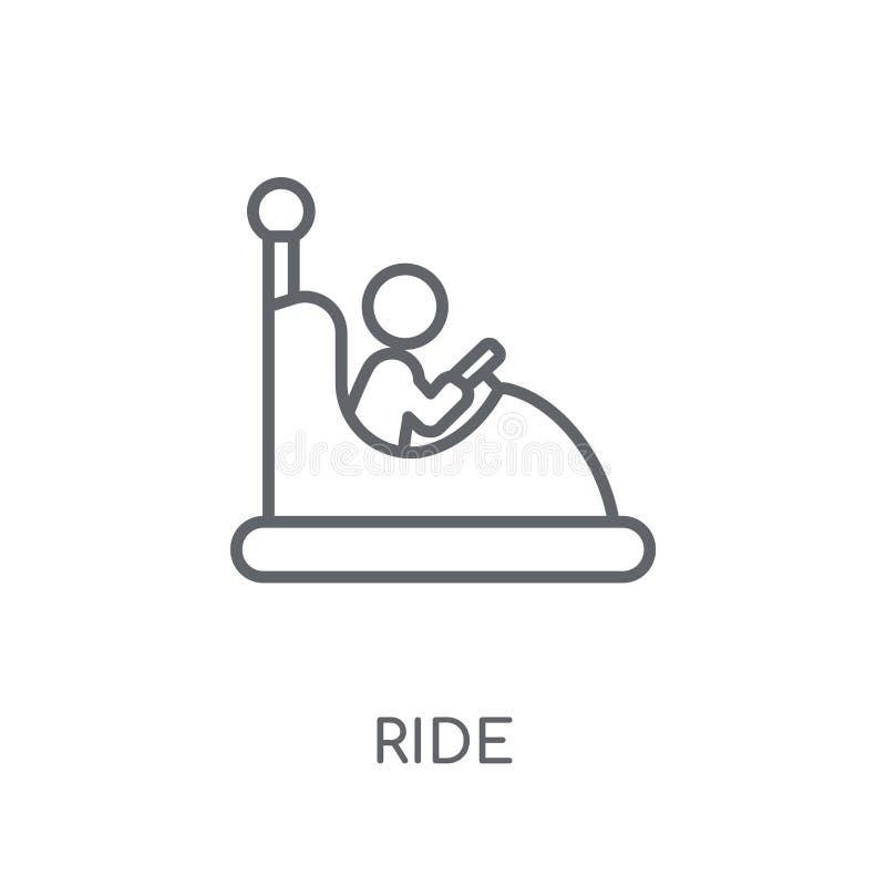 Ride Linear Icon. Modern Outline Ride Logo Concept on White Back Stock ...