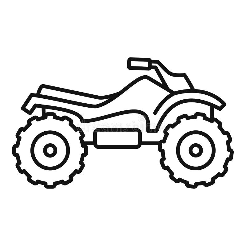 Ride Quad Bike Icon, Outline Style Stock Vector - Illustration of black ...