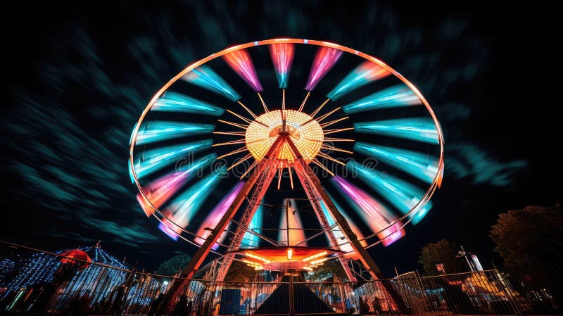 Ride star wheel stock illustration. Illustration of thrill - 317283785