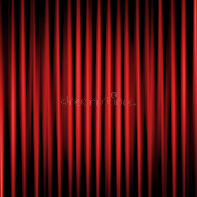 Rideau Rouge En Phase Avec La Bordure Noire Illustration de Vecteur ...