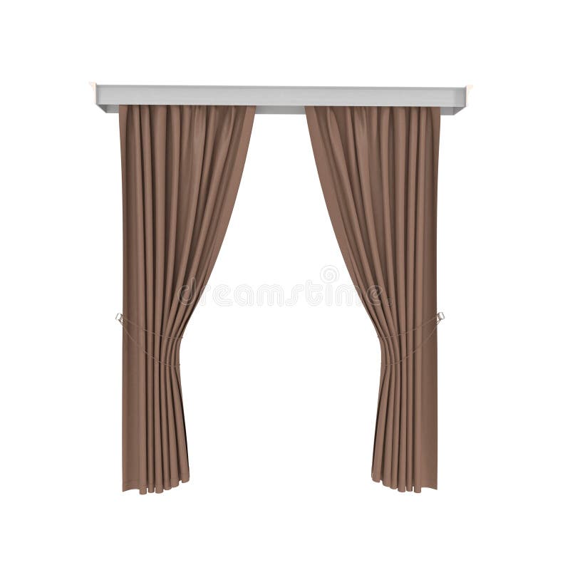 Rideau Classique D'isolement Sur Le Blanc Illustration 3D Illustration ...