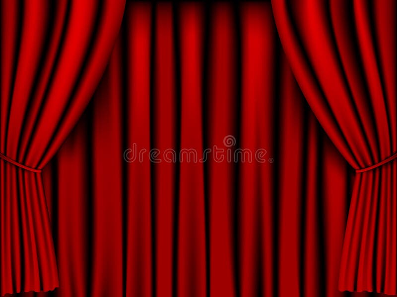 Rideau rouge illustration de vecteur. Illustration du concert - 23055413