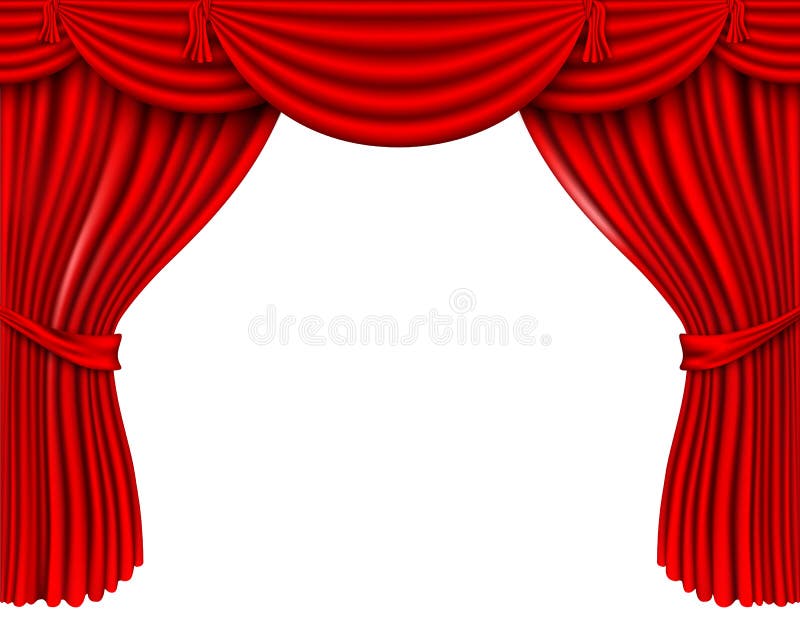 Rideaux en soie rouges illustration stock. Illustration du illustration ...