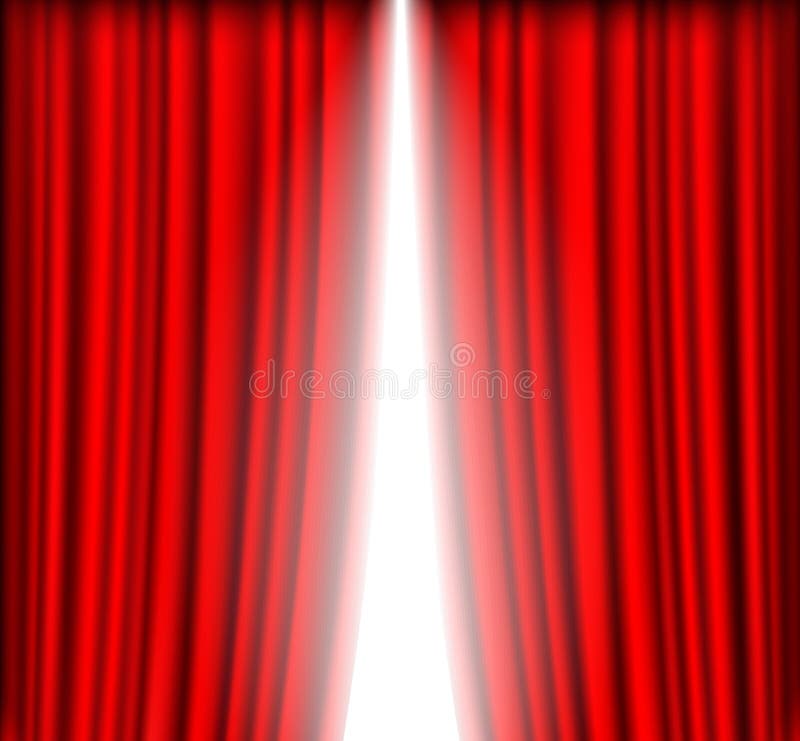 Rideaux en soie rouges illustration stock. Illustration du conception ...