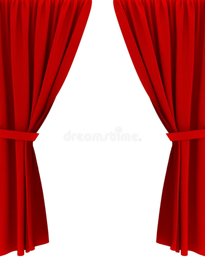 Rideaux rouges illustration stock. Illustration du décoration - 40962766
