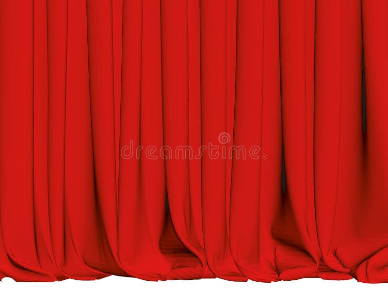 Rideaux Rouges Avec Plis 3d. Illustration Vectorielle Illustration de ...