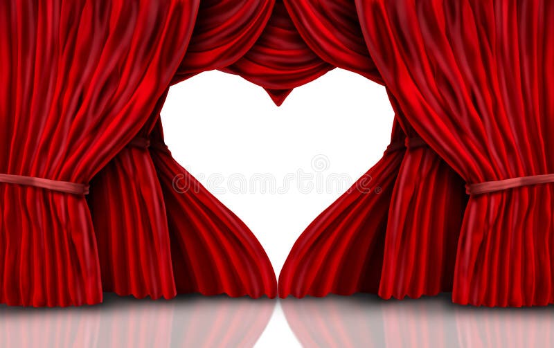 Rideaux Rouges Sur Un Fond Blanc Illustration Stock - Illustration du ...