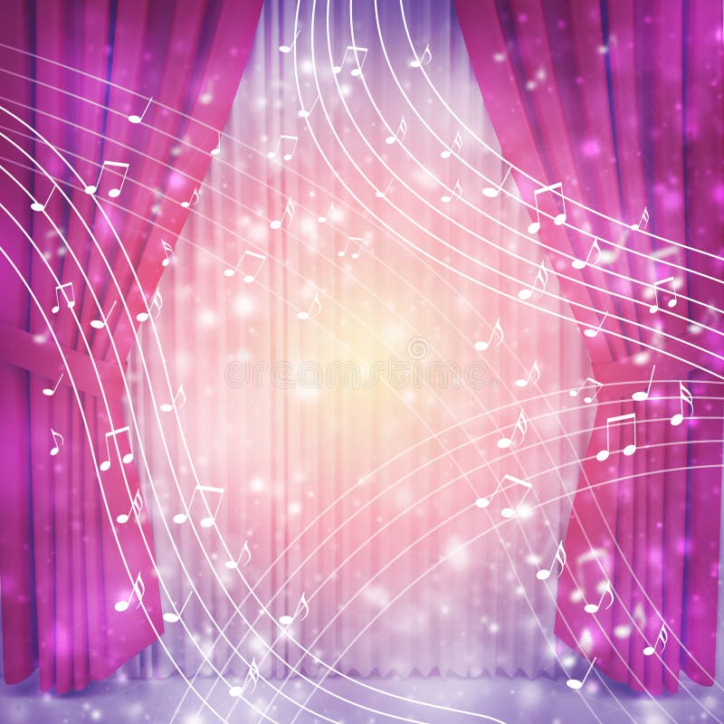Rideaux violets illustration stock. Illustration du épanouit - 31319473