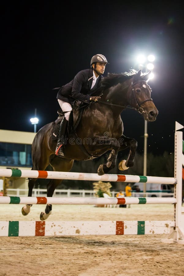 Rider Competes in Horse Jumping Competition Editorial Stock Image ...