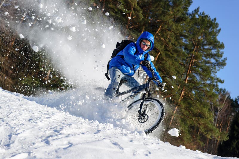 Rider snow stock image. Image of outdoor, biker, nature - 45094591