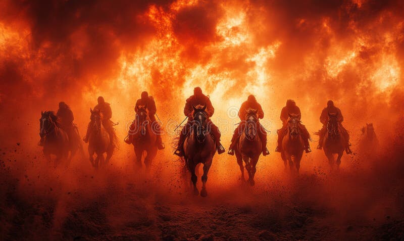 Riders Emerge from Flames in Dramatic Display of Strength and Unity ...