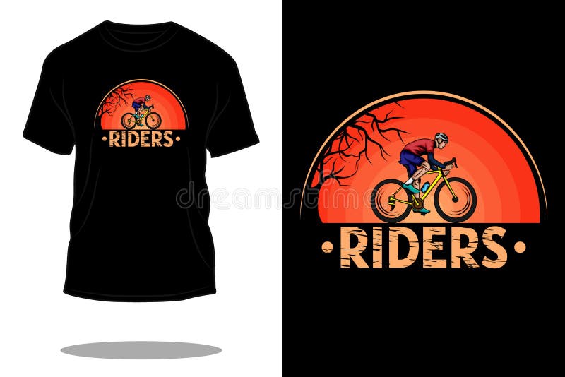Riders Retro Vintage T Shirt Design Stock Vector - Illustration of ...