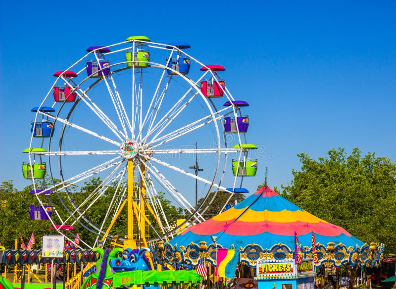 Rides at Small County Fair stock image. Image of park - 100029267