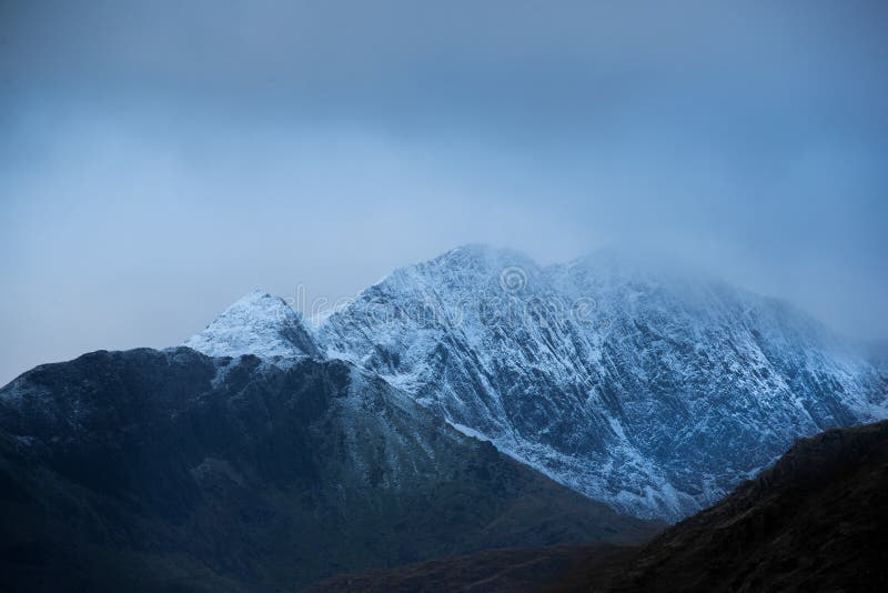 Ridge stock photo. Image of apex, snowdon, mist, slope - 29140636