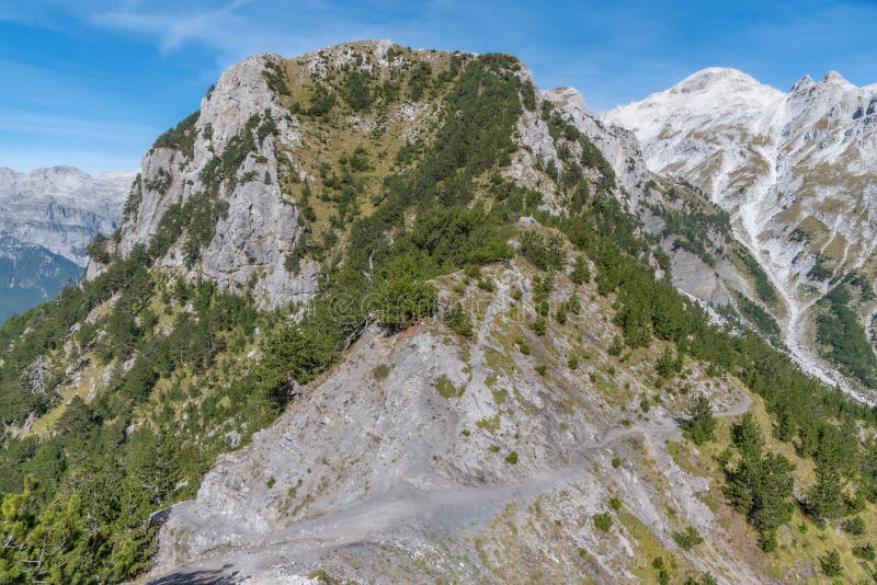 Ridge Connecting Valbona and Theth Valley in Albania Stock Photo ...