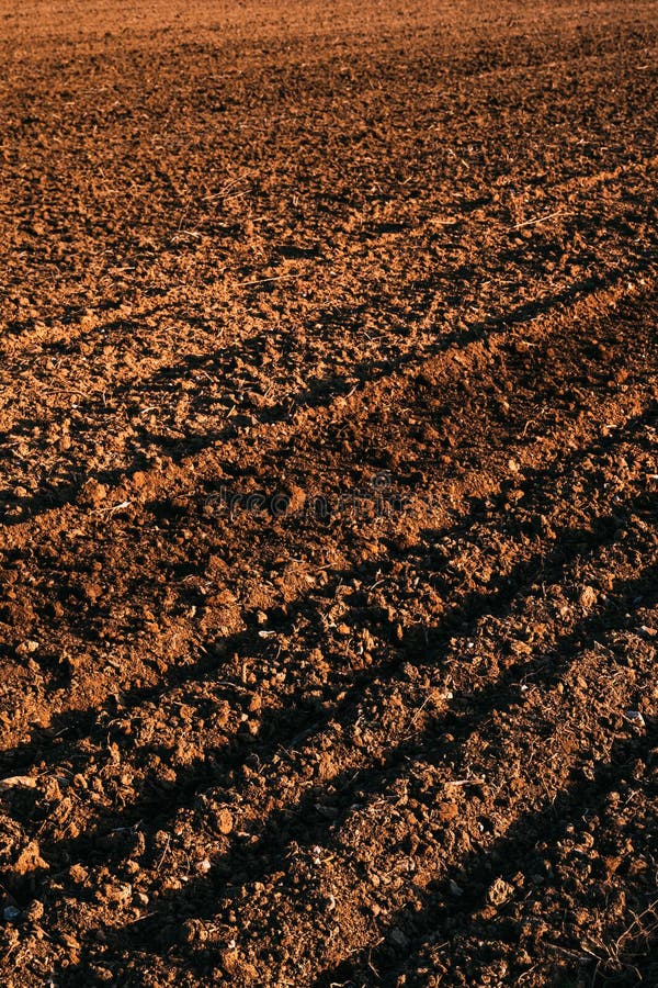 Ridge and Furrow Pattern in Ploughed Soil Stock Image - Image of nature ...