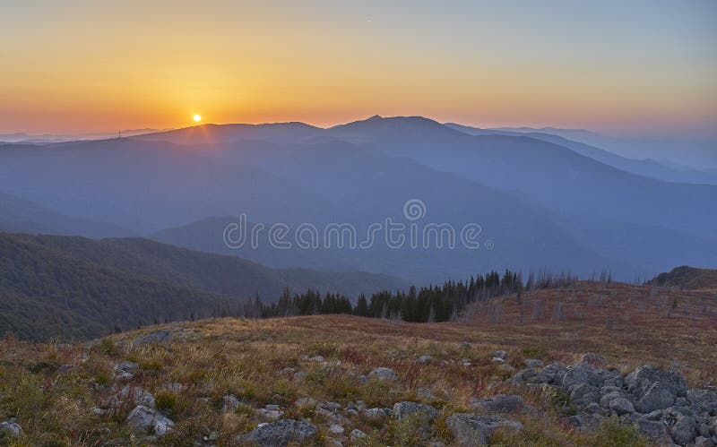 Ridge, Highland, Wilderness, Sky Stock Image - Image of sunlight ...