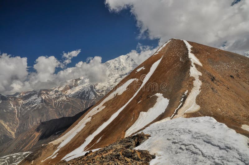 Ridge in Himalayas stock photo. Image of pile, panorama - 49475362