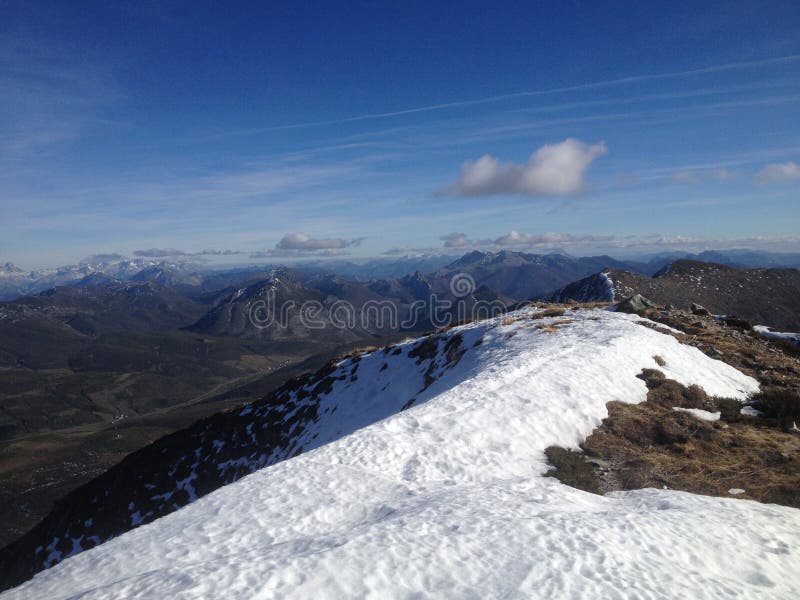 Ridge, Mountainous Landforms, Sky, Mountain Stock Image - Image of ...