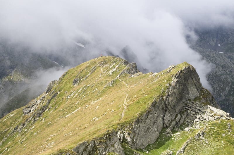 Ridge Path To Negoiu Peak in the Carpathians Stock Photo - Image of ...