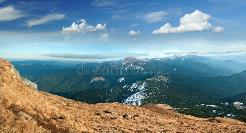 Ridge and Peak of Mount Goverla Stock Image - Image of europe, highland ...