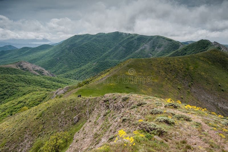 Ridge stock image. Image of landscape, hill, slope, clouds - 46760059