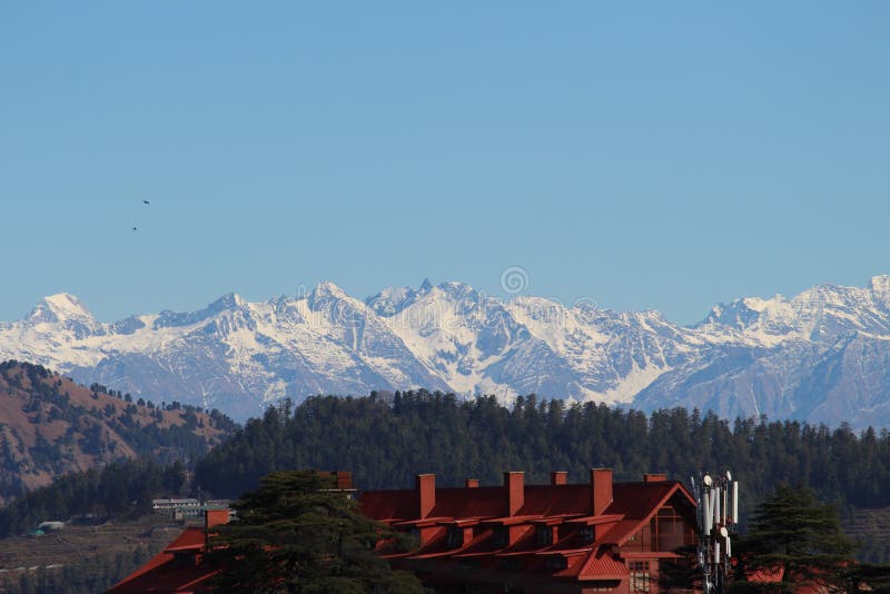 The Ridge View, Shimla stock photo. Image of view, snowy - 135937634